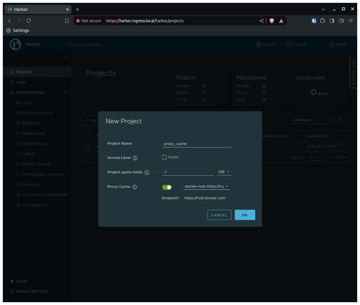 Image proxy cache using Harbor | Felipe Trindade
